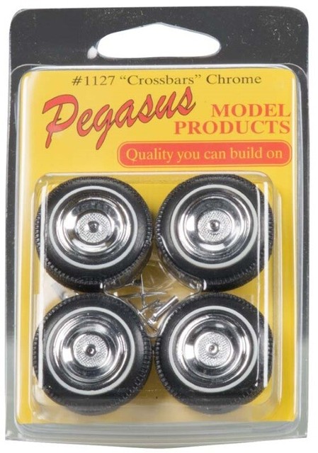 NEW Pegasus Plastic Model 1/24-1/25 Crossbars Rims/Tires (4) 1127 | eBay