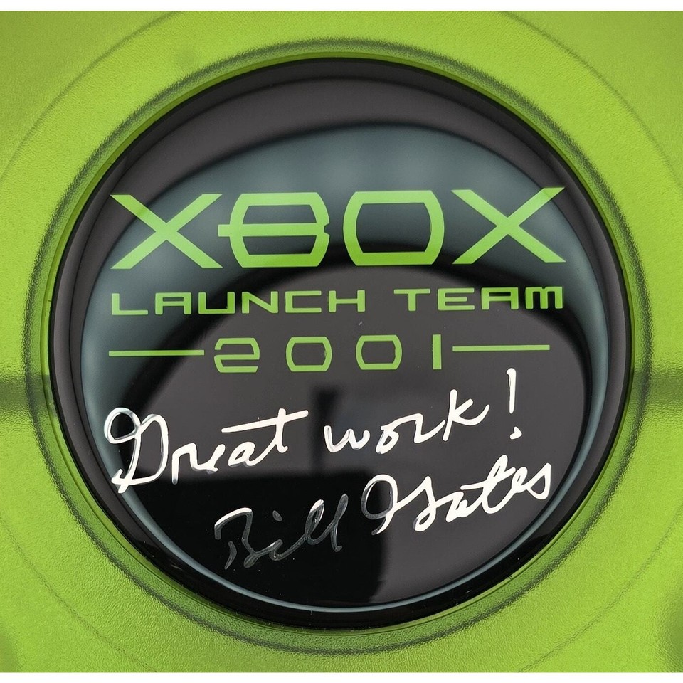Xbox Launch Team 2001 Bill Gates Signed Special Edition Console**RARE ...