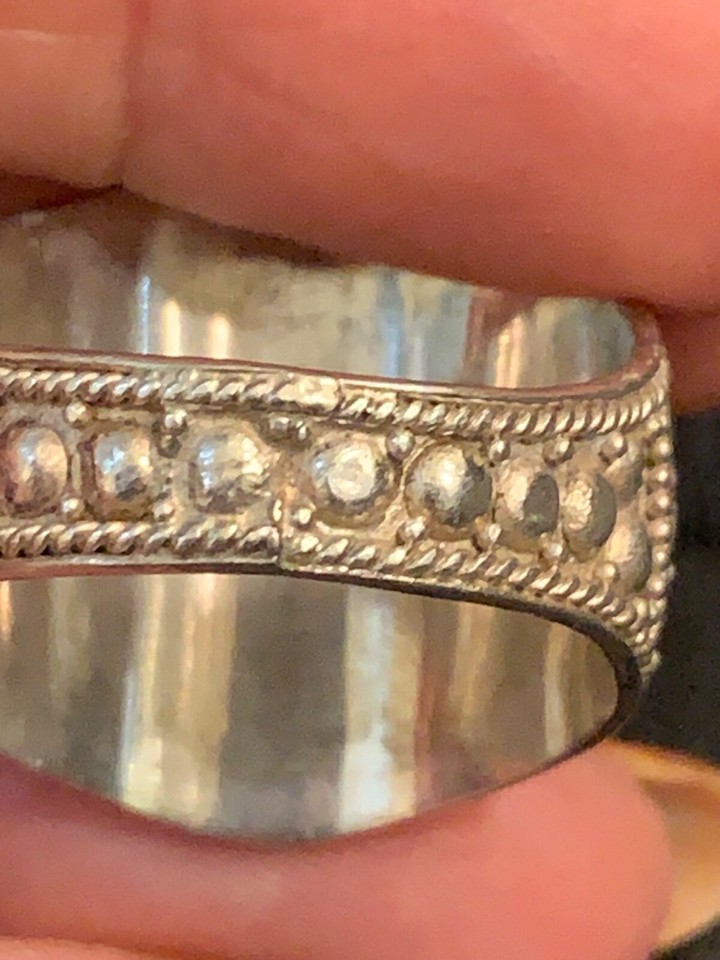 Vintage Size 10 Men's Ring-Stamped 925, with Blue Stone and Gold Tone ...
