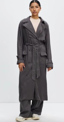All Fenix Sierra Trench Coat Size Small in Charcoal BRAND NEW | eBay ...