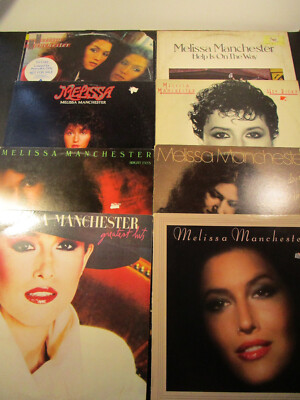 8 Melissa Manchester LP lot, S/T,Hey Ricky,Bright Eyes,Don't Cry,Help ...