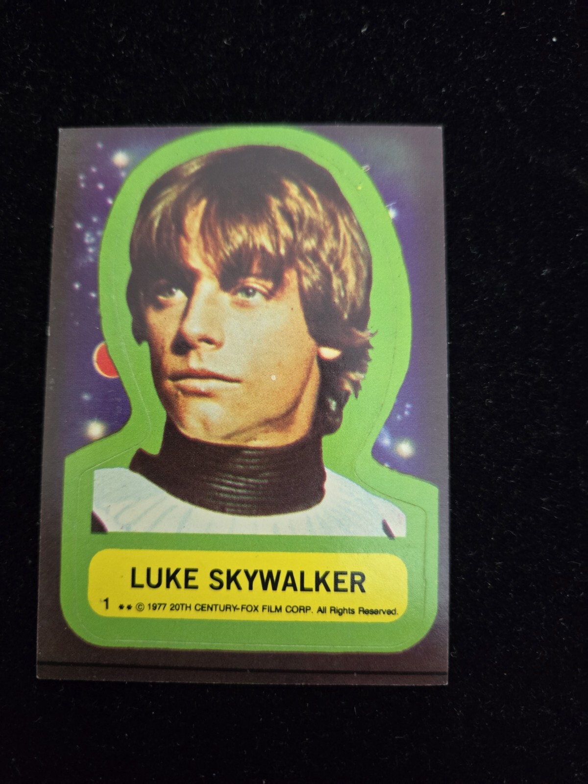 Luke Skywalker 1977 Star Wars Sticker Card Topps Series 1 #1 | eBay