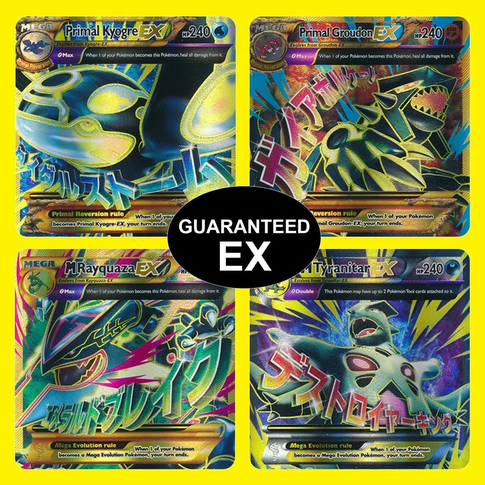 Pokemon TCG 5 Cards: GUARANTEED EX, FULL ART EX, or MEGA EX!! ALL RARE ...