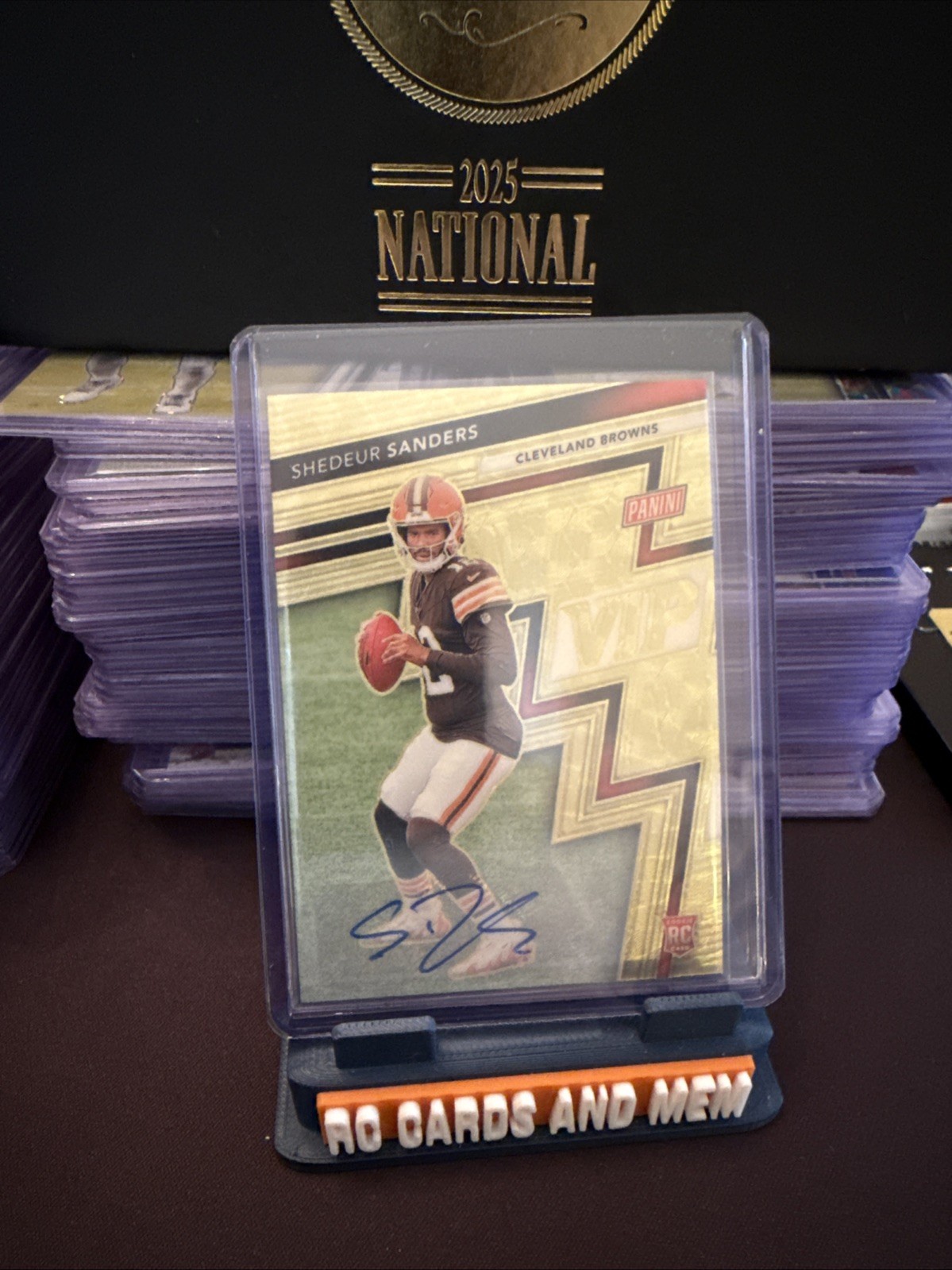Shedeur Sanders RC 2025 Panini National VIP Gold Vinyl Superfractor 1/1 ...