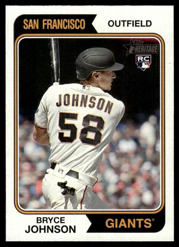 2023 Topps Heritage Bryce Johnson RC San Francisco Giants #353 | eBay