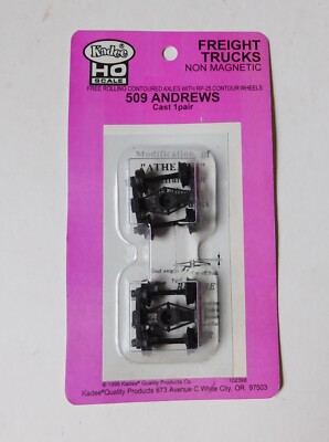 1 Pair Kadee HO Scale Train 509 Andrews Freight Trucks Cast More ...