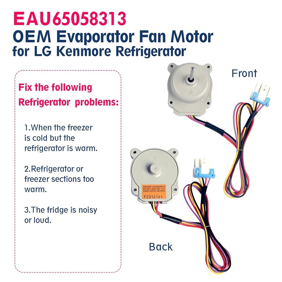 EAU65058313 Refrigerator Evapoartor Fan Motor EAU63103001 for LG ...