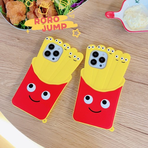 Silicone Fries Phone Soft Case For iPhone 6 7 8 Plus XS XR 11 12 13 Pro ...