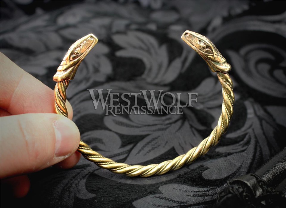 Viking Snake Bracelet/Torc/Torque --- Norse/Medieval/Jewelry/Skyrim ...