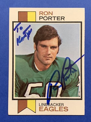 RON PORTER (Dec) RARE Signed RC 1973 Topps #342 Eagles Colt Idaho ...
