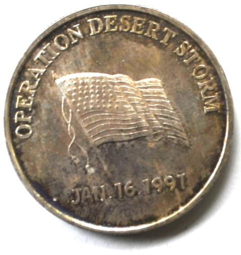 1991 Operation Desert Storm Protectors Navy Challenge Coin .999 1oz ...