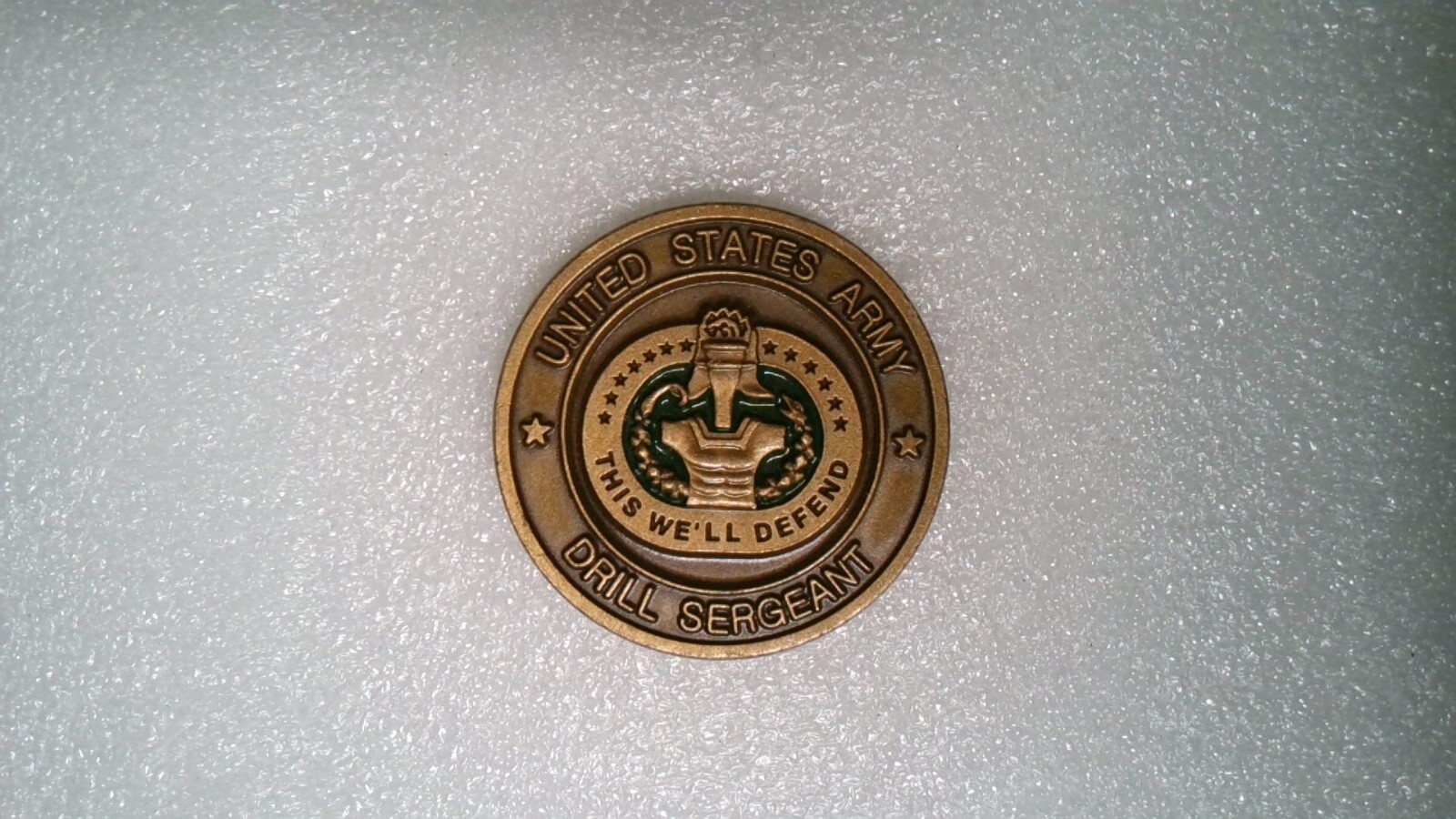 CHALLENGE COIN UNITED STATES ARMY DRILL SERGEANT THIS WE'LL DEFEND ...