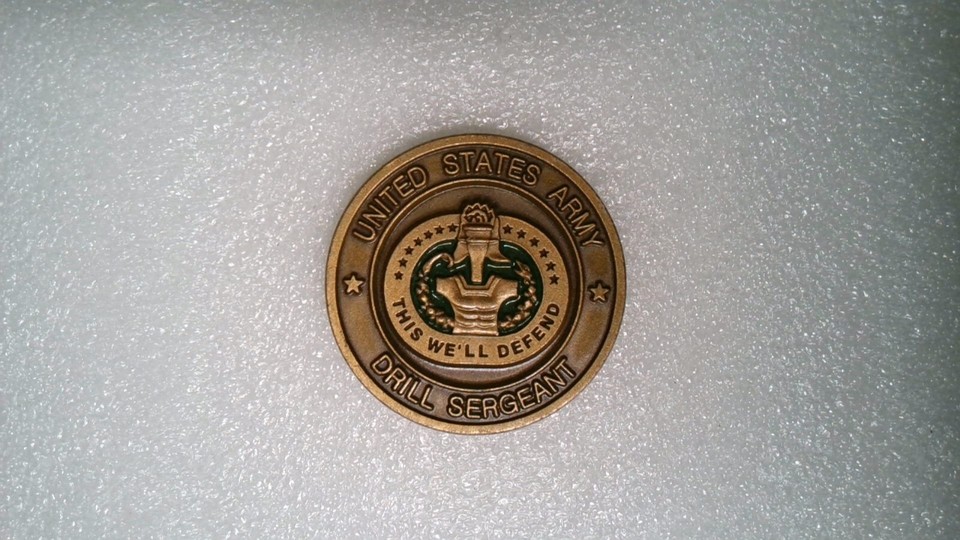 CHALLENGE COIN UNITED STATES ARMY DRILL SERGEANT THIS WE'LL DEFEND ...