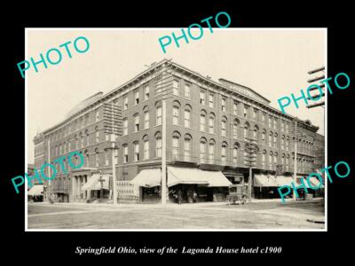 OLD 8x6 HISTORIC PHOTO OF SPRINGFIELD OHIO THE LAGONDA HOUSE HOTEL ...