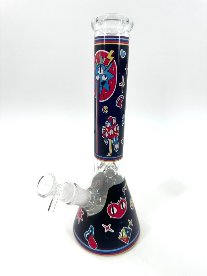 11" Cute Black Cartoon Hookah Glass Bong Water Pipes Best Gift High ...