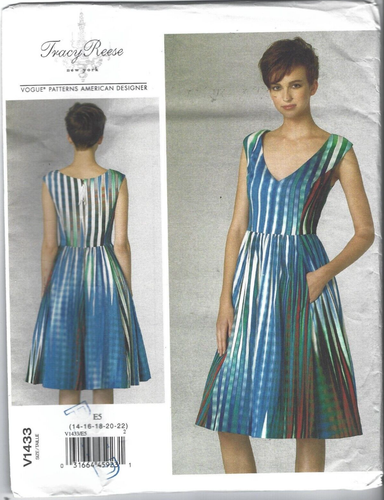 Vogue Designer Sewing Pattern 1433, Tracy Reese Dress, Size 14 - 22 ...