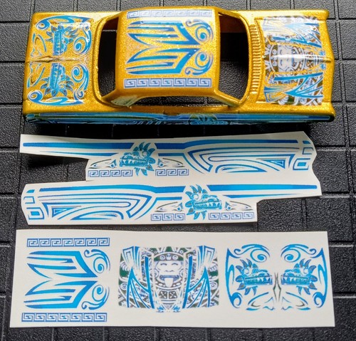 WHITE T WATER SLIDE DECALS FITS ON 64 CHEVY IMPALA HOT WHEELS 1/64 ...