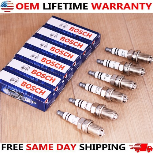 6X SparkPlugs Bosch FGR7DQP Platinum+4 4417 For BMWE39 E46E83 E36E53 ...