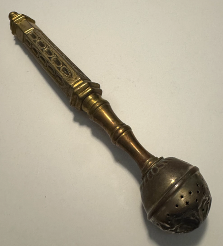 ANTIQUE CATHOLIC CHURCH PRIESTS GOLD BRASS HOLY WATER SPRINKLER ...