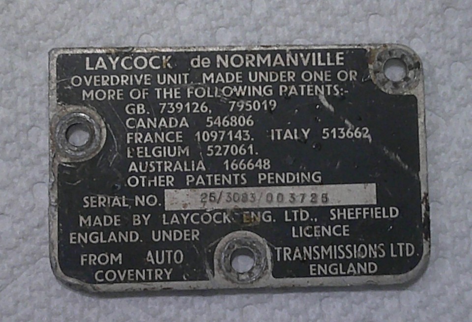 Sunbeam Alpine Laycock Overdrive D Type 25/3083 1965? Incomplete Core ...