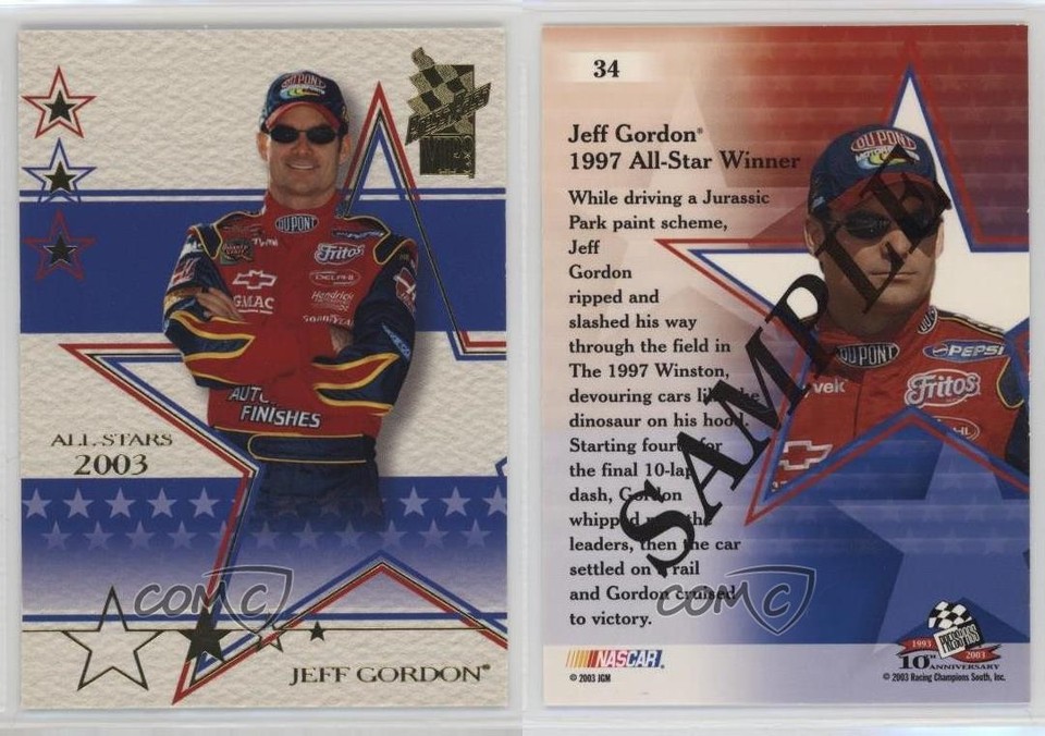 2003 Press Pass VIP Sample Jeff Gordon #34 HOF 0q3 | eBay