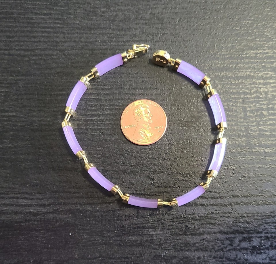 14K pure gold natural jade bracelet | eBay