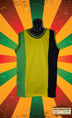 JAMAICA BLACK YELLOW GREEN COLOURS BASKETBALL VEST TOP CULTURE REGGAE ...