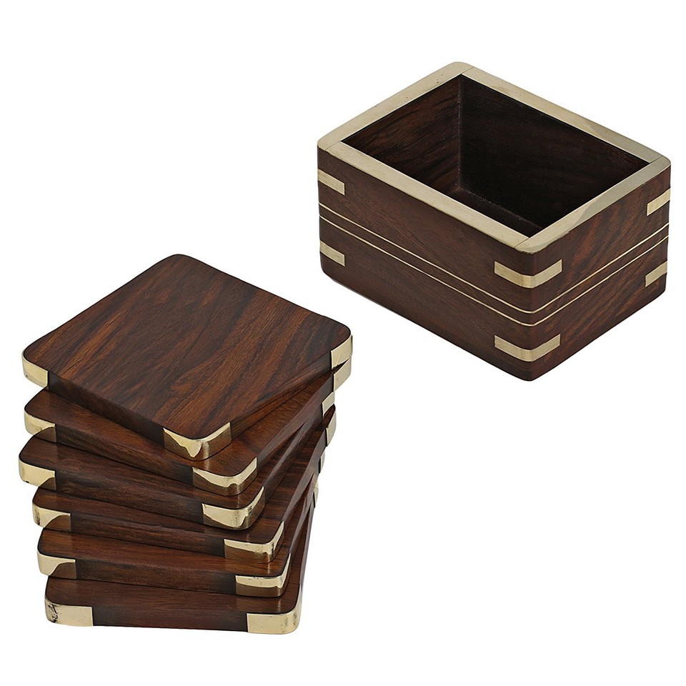 Wooden Drink Coasters Table Coaster for Tea Cups Coffee Mugs Beer Cans ...