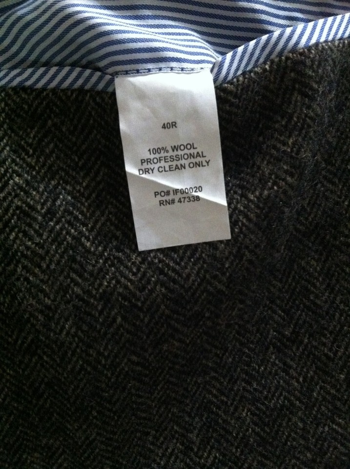 TOMMY HILFIGER MENS NEW GRAY 100% WORSTED WOOL SPORT COAT JACKET BLAZER ...