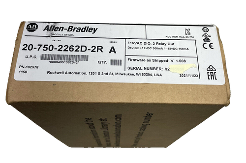 2021 NEW SEALED 20-750-2262D-2R ALLEN BRADLEY POWERFLEX 750 I/O OPTION ...
