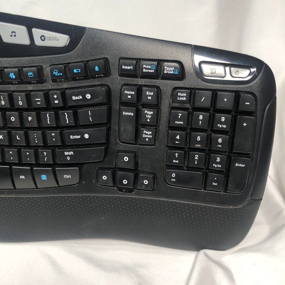 Logitech K350 Wireless Keyboard Comfort Wave Ergonomic No Unifying ...