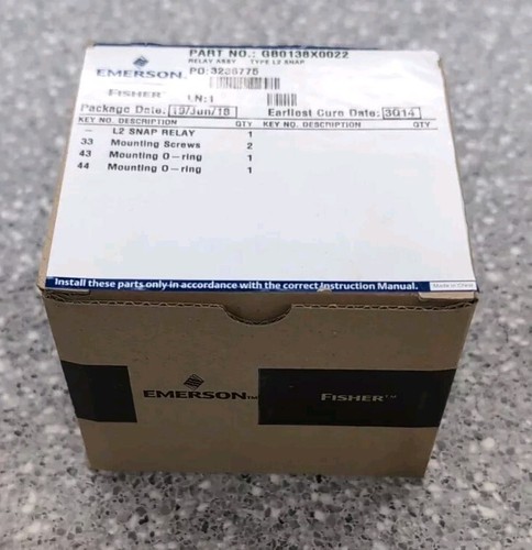 Emerson Fisher L2 Level Controller Snap Relay Assembly Kit Part No ...