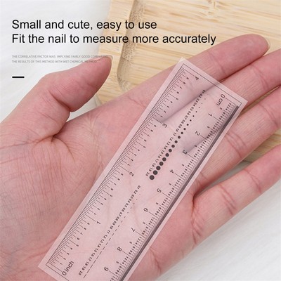 10pcs Nail Ruler Dual Scale Markings Measuring Precise Scale Nail Ruler ...