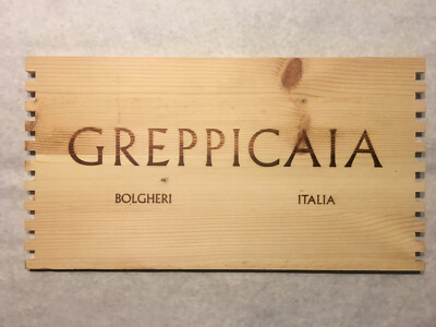 1 Rare Wine Wood Panel Greppicaia Bolgheri Vintage CRATE BOX SIDE 8/20 ...
