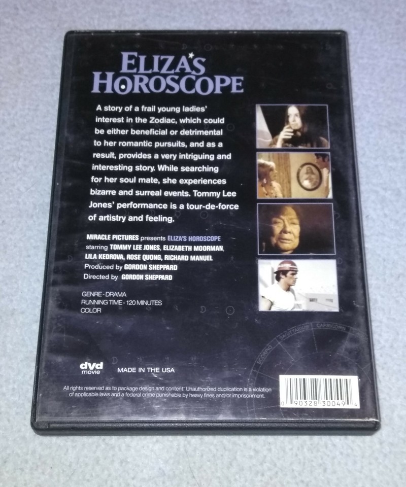 ELIZA'S HOROSCOPE DVD Tommy Lee Jones, Elizabeth Moorman *RARE opp ...