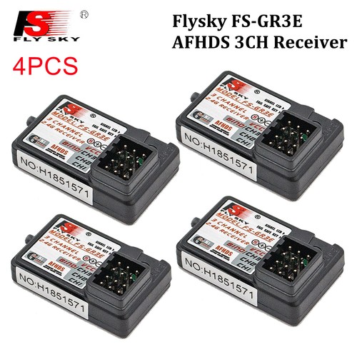 4PCS Flysky FS-GR3E 2.4G 3CH Receiver for RC Car Boat FS-GT2 FS-GT3B ...