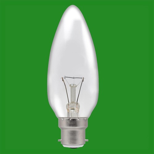 6x 60W Large Vintage ø45mm Clear Candle C45 B22 Bayonet Light Bulb ...