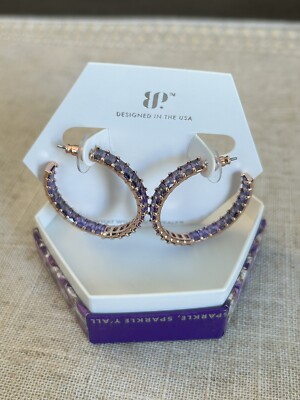 Bomb Party Birthday Collection ♡She's Giving Me Life♡ Amethyst CZ Hoops ...
