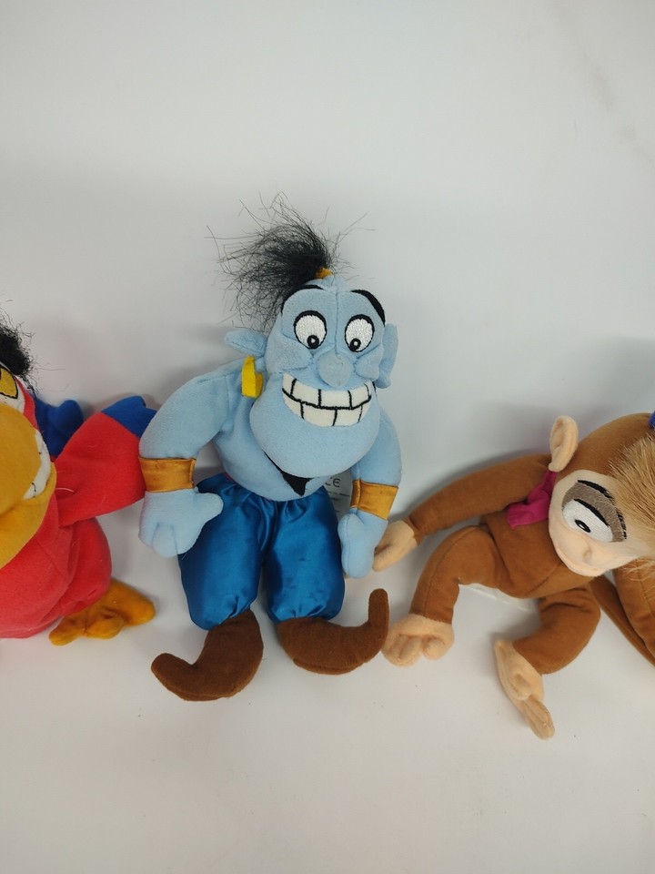 Disney Store Jafar Abu Genie Iago Plush Aladdin Stuffed Toy | eBay