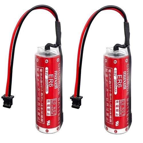 2X ER6 Replace for Maxell ER6 OTC Robot PLC Li-Battery for Mitsubishi ...