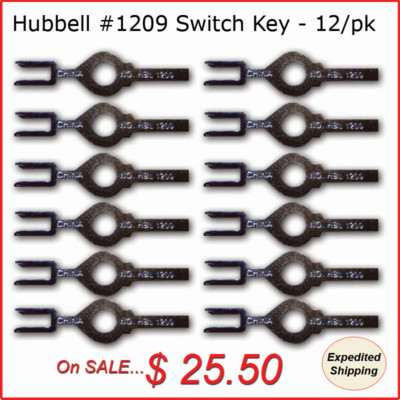 Hubbell #1209 Tamper Proof Electrical Switch Key - (12/pack) | eBay