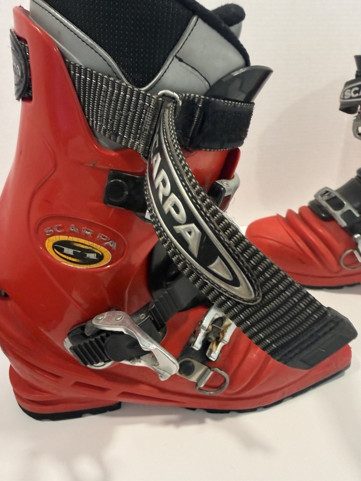 Scarpa T2 Telemark Ski Boots Mondo 27.5 75mm Red/Black Sz 8.5-9 Used | eBay