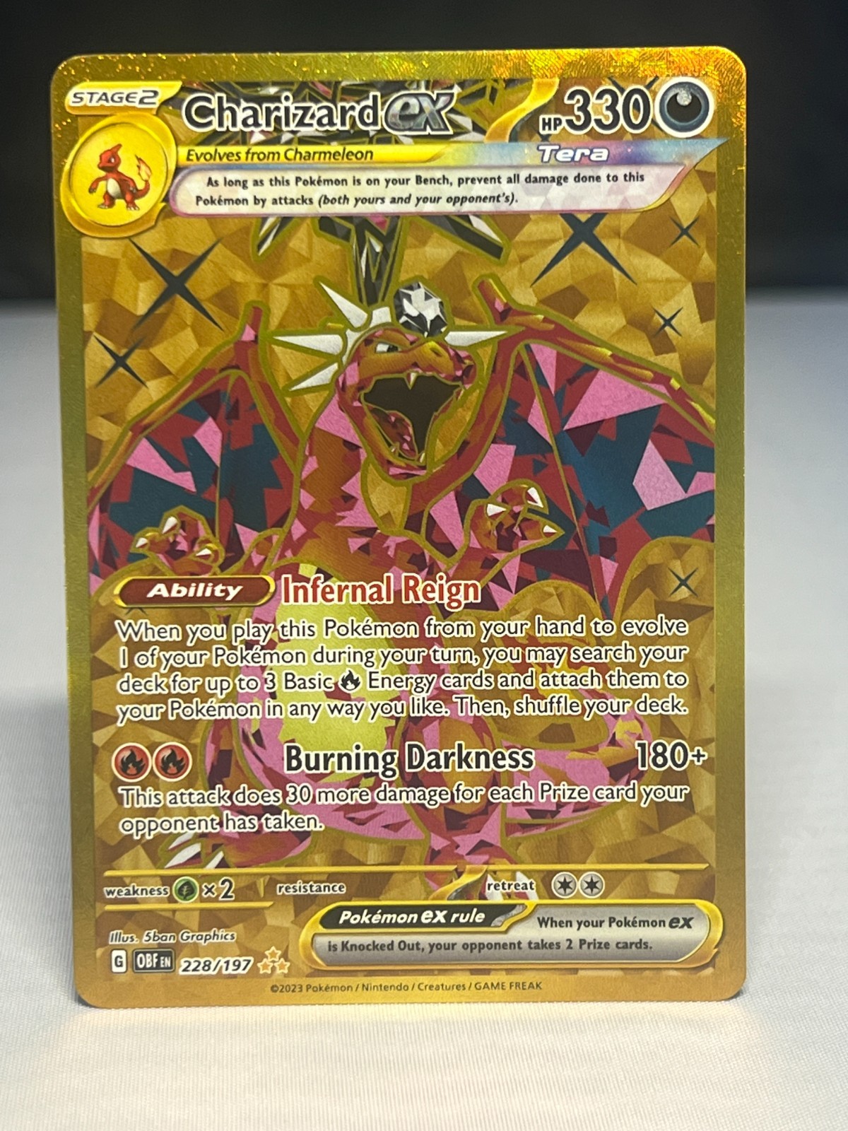 Charizard EX 2023 Scarlet & Violet: Obsidian Flames #228/197 Hyper Rare ...