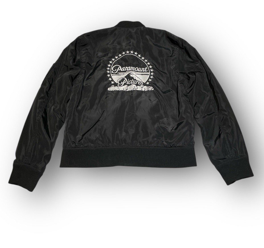 Paramount Pictures Bomber Jacket Black Embroidered Logo Men's Size ...