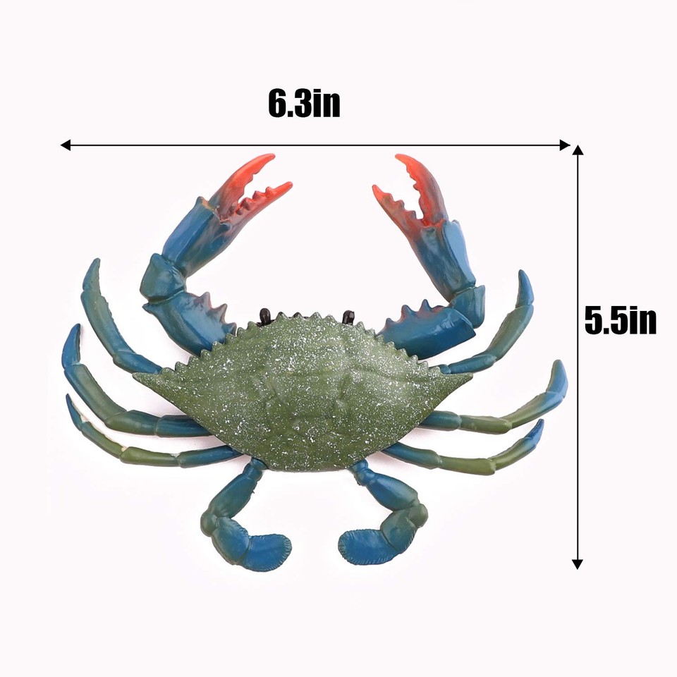 , 2 Pcs Artificial Plastic Crabs Sea Animal Life Realistic Creatures ...