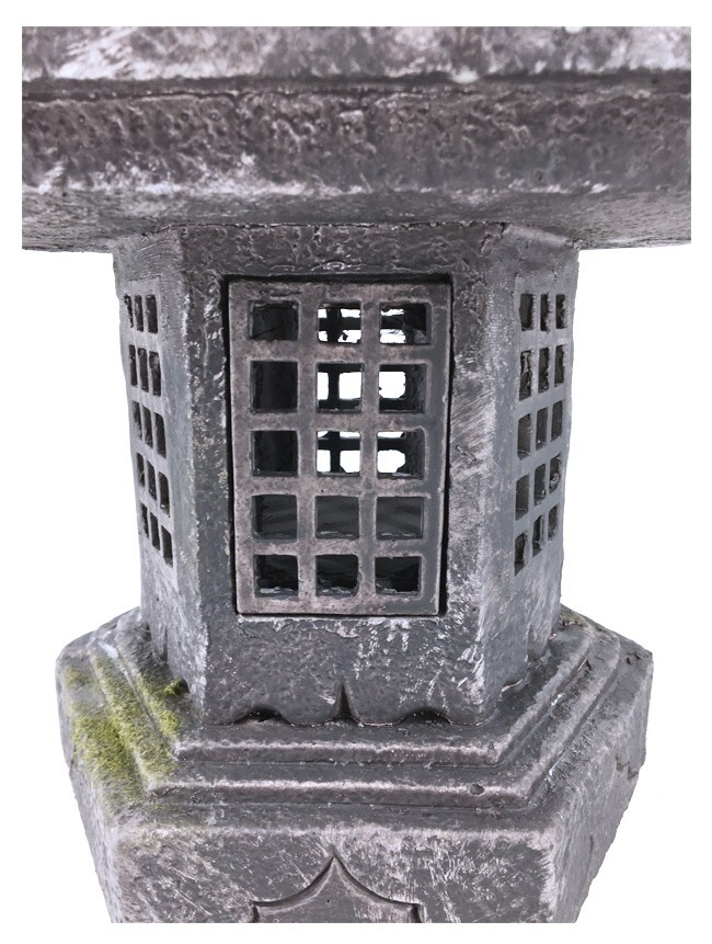 38IN H Gray Stone Lantern Statue Garden Decor Garden Statue Pagoda Yard ...