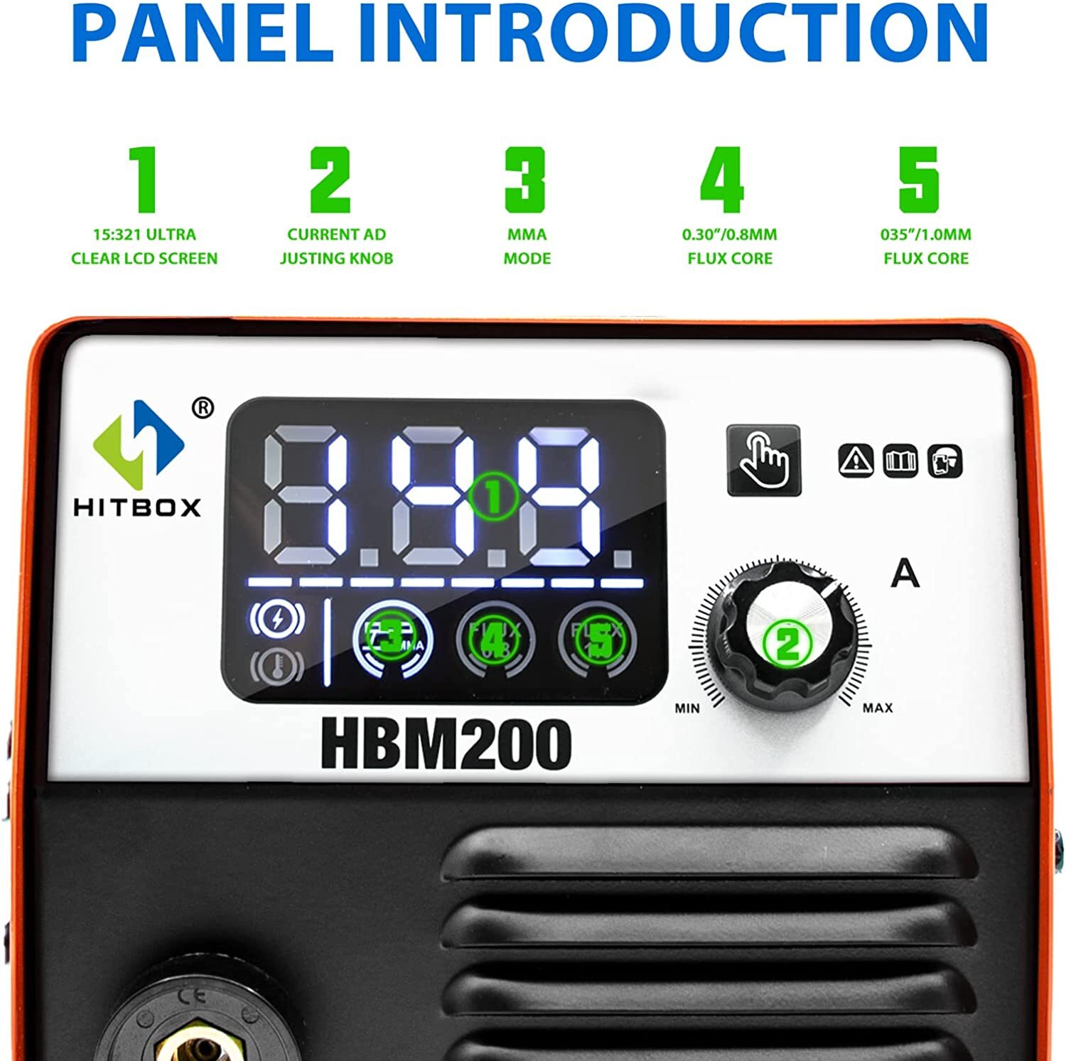 200Amp MIG Welder 110V 2 in 1 Gasless Flux Core ARC/MMA IGBT Welding ...