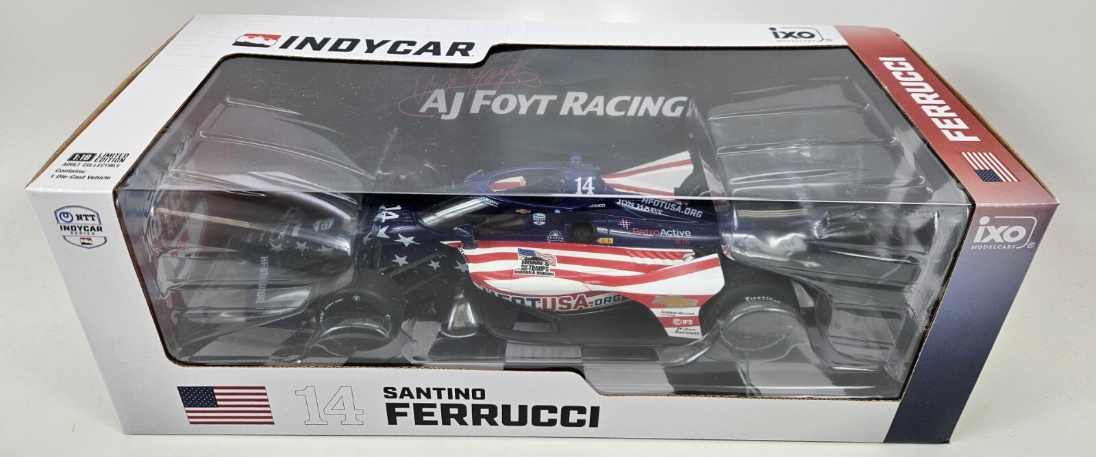 1:18 2025 Santino Ferrucci #14 HFOT Usa AJ Foyt Racing Indycar Diecast ...