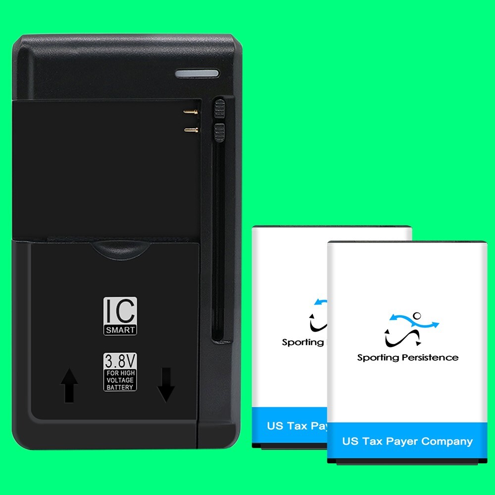 Large Capacity 2x 1550mAh Battery Desktop Charger f AT&T Cingular Flex ...