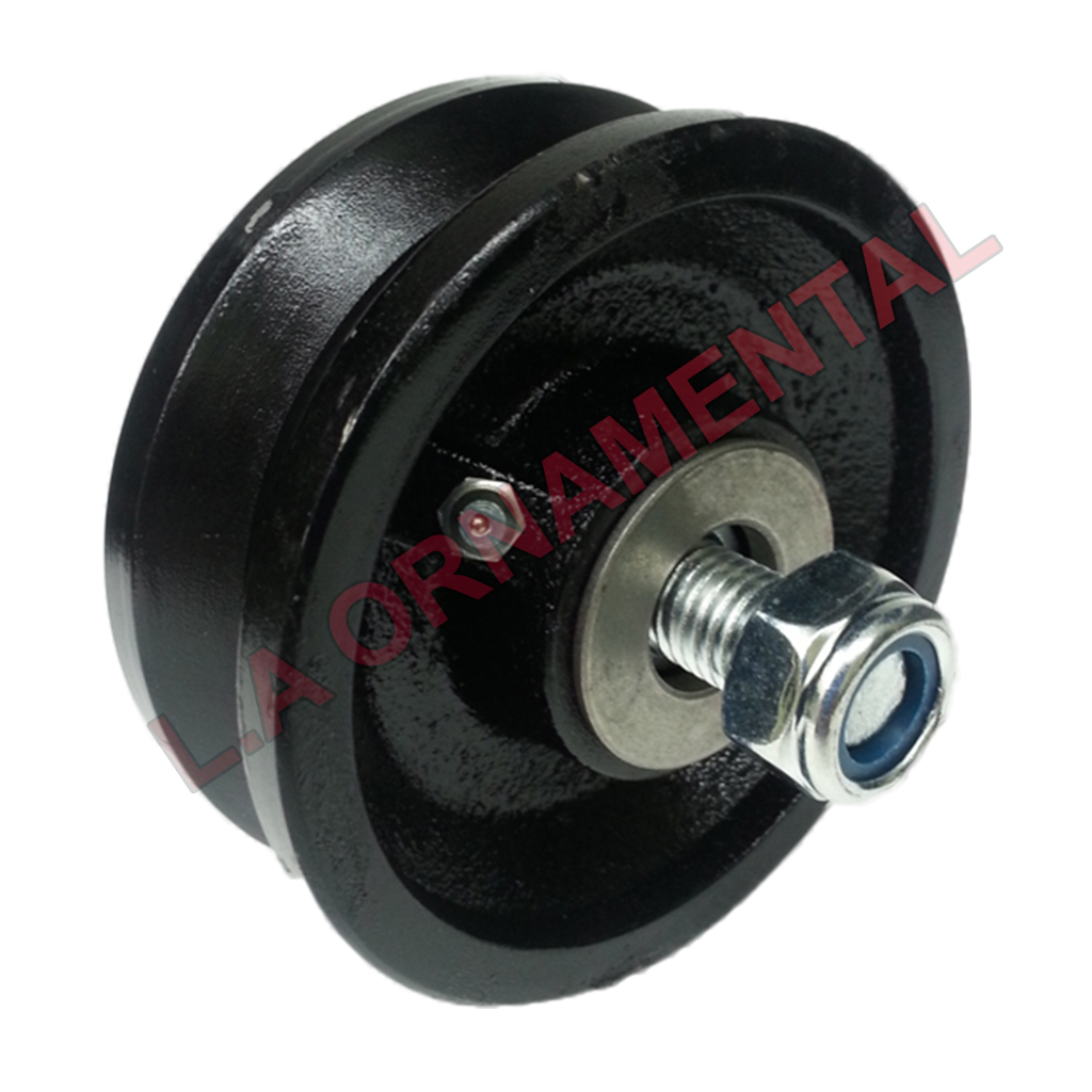 4" Cast Iron V Groove Wheel Roller Bearing Grease Fitting Rolling ...